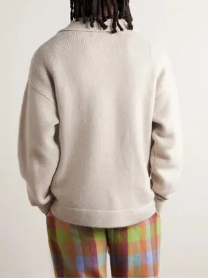 THE ELDER STATESMAN Cashmere Zip-up Sweater