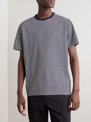 Mr P. Striped Cotton-jersey T-shirt