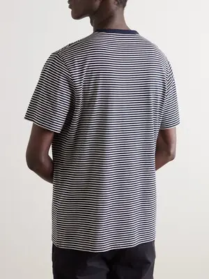 Mr P. Striped Cotton-jersey T-shirt