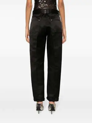 TOM FORD Duchesse-satin Silk Boyfriend Trousers