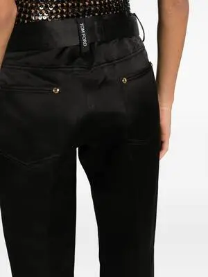 TOM FORD Duchesse-satin Silk Boyfriend Trousers