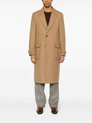 Etro Single-breasted Wool-blend Coat - Neutrals