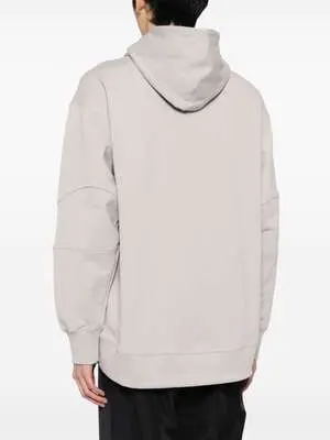 SPOONYARD Cotton Hoodie With Lace-up Detailing - Neutrals