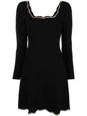 Sandro Rhinestone-embellished Minidress - Black