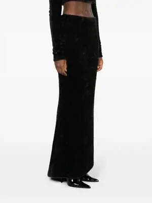 Andamane Faux-shearling Maxi Skirt
