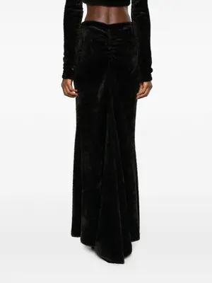 Andamane Faux-shearling Maxi Skirt