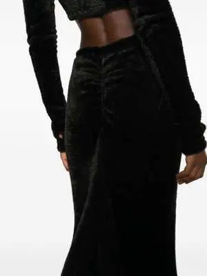 Andamane Faux-shearling Maxi Skirt