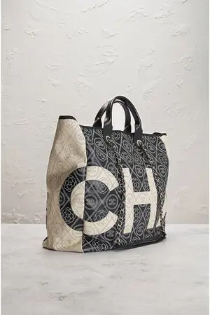 Chanel Camellia Coated Canvas Tote Bag