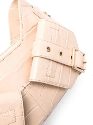 BIASIA Y2k Crocodile-embossed Leather Bag - Neutrals