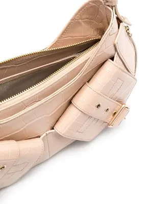 BIASIA Y2k Crocodile-embossed Leather Bag - Neutrals