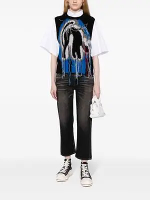 R13 Distressed-effect Cropped Jeans - Grey