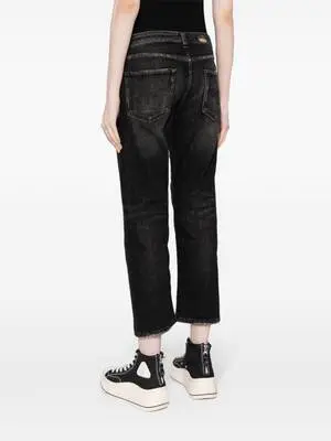 R13 Distressed-effect Cropped Jeans - Grey