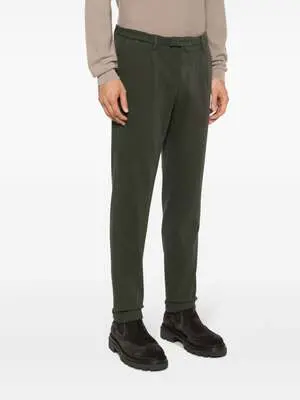 BRIGLIA 1949 Logo-patch Tapered Trousers - Green