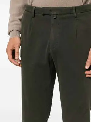 BRIGLIA 1949 Logo-patch Tapered Trousers - Green