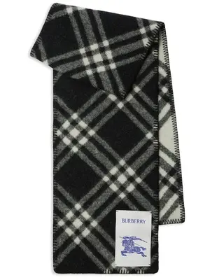 Burberry Vintage Check Wool Scarf - Black