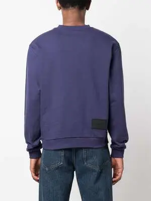 We11Done Logo-print Cotton Sweatshirt - Blue