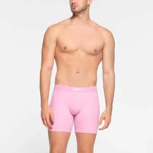 SKIMS Mens 5" Boxer Brief | Grey | Xs | Cotton Bubble Gum
