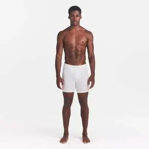 SKIMS Mens 5" Boxer Brief | Blue | Medium | Cotton Chalk