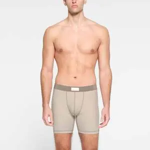 SKIMS Mens 5" Boxer Brief | Grey | Xs | Cotton Stone