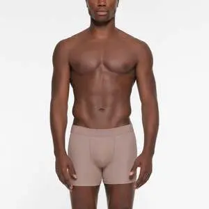 SKIMS Cotton Mens 3 Inch Boxer Brief Fawn