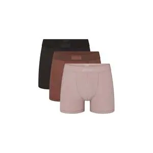 SKIMS Mens 3" Boxer Brief 3 Pack | Blue | Xs | Cotton Fawn Multi