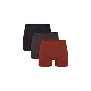 SKIMS Stretch Mens 3 Inch Boxer Brief 3 Pack Rust Multi