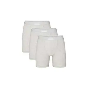 SKIMS Mens 5" Boxer Brief 3 Pack | Blue | Xs | Cotton Light Heather Grey