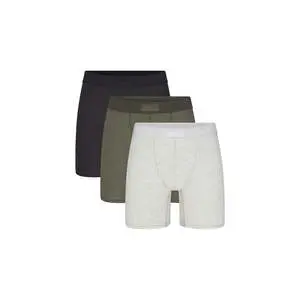 SKIMS Mens 5" Boxer Brief 3 Pack | Blue | Xs | Cotton Military Multi
