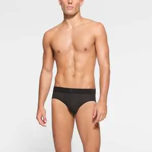 SKIMS Cotton Mens Brief 3 Pack Onyx