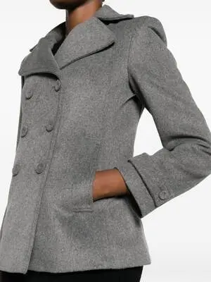 BLANCA VITA Notched-lapel Pea Coat