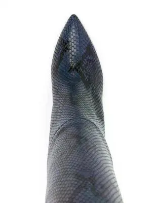 Paris Texas Stiletto 85mm Leather Boots - Blue