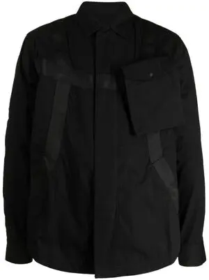 MAHARISHI Tape-detail Shirt Jacket - Black