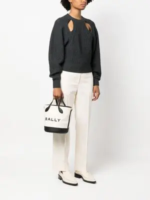 Bally Bar 8 Hours Bucket Bag - White