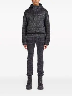 FERRAGAMO Padded Metallic Finish Trousers