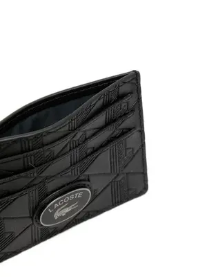 Lacoste Monogram-print Leather Card Holder