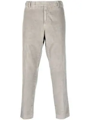 PT TORINO Corduroy Slim-cut Trousers - Grey