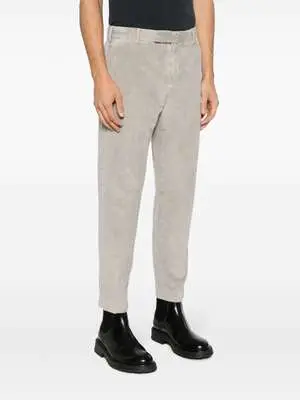 PT TORINO Corduroy Slim-cut Trousers - Grey