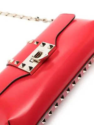 Valentino Garavani Rockstud Shoulder Bag - Red