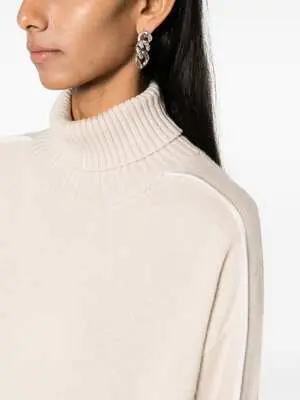 Lorena Antoniazzi Piped-trim Roll-neck Jumper