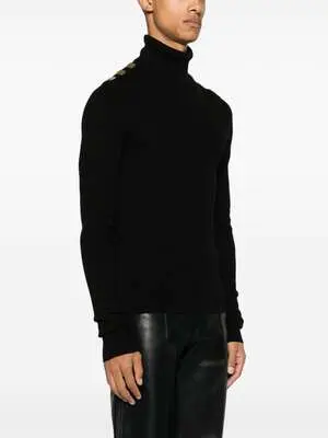 Balmain Decorative-buttons Wool Jumper - Black