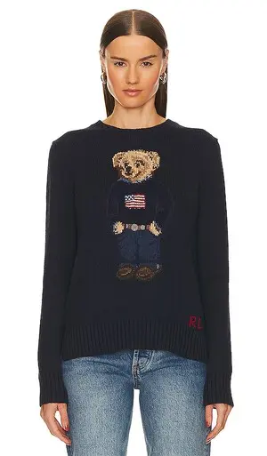 Polo Ralph Lauren Bear Pullover - Navy Multi