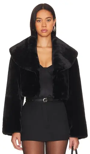LAMARQUE Danika Cropped Jacket - Black
