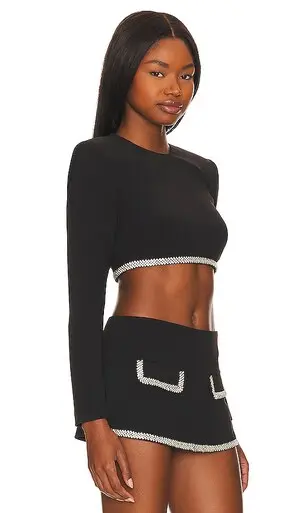 LOVERS AND FRIENDS X Rachel Cosette Embellished Crop Top