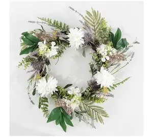 SAFAVIEH Faux 24' Dahila & Olive Wreath - One-color