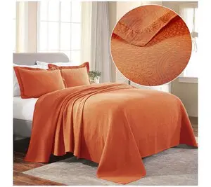 SUPERIOR Cotton 3pc Bedspread Set, Full