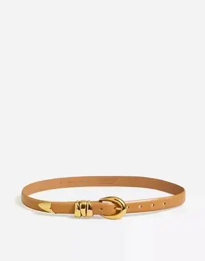 Madewell Triple Metal Keeper Leather Belt - Desert Camel