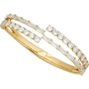 Nadri Cubic Zirconia Hinge Bracelet - Gold