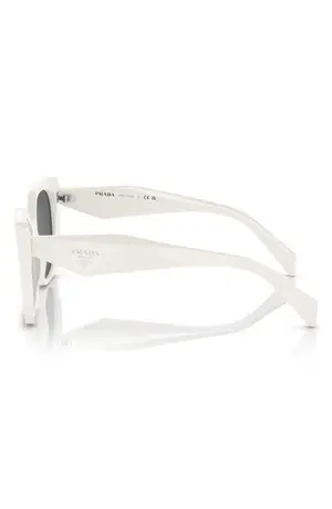 Prada 53mm Cat Eye Sunglasses - Bone