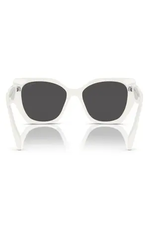 Prada 53mm Cat Eye Sunglasses - Bone