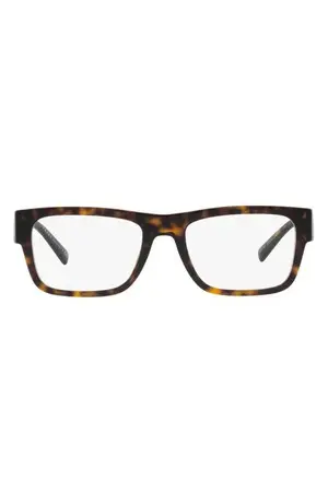 Prada 54mm Rectangular Eyeglasses - Havana